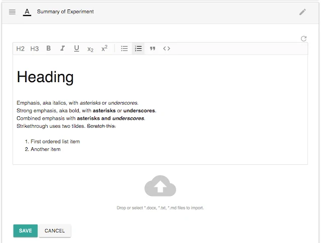 2018-02-18 Text Editor Widgets For Labii Electronic Lab Notebook - Blogs