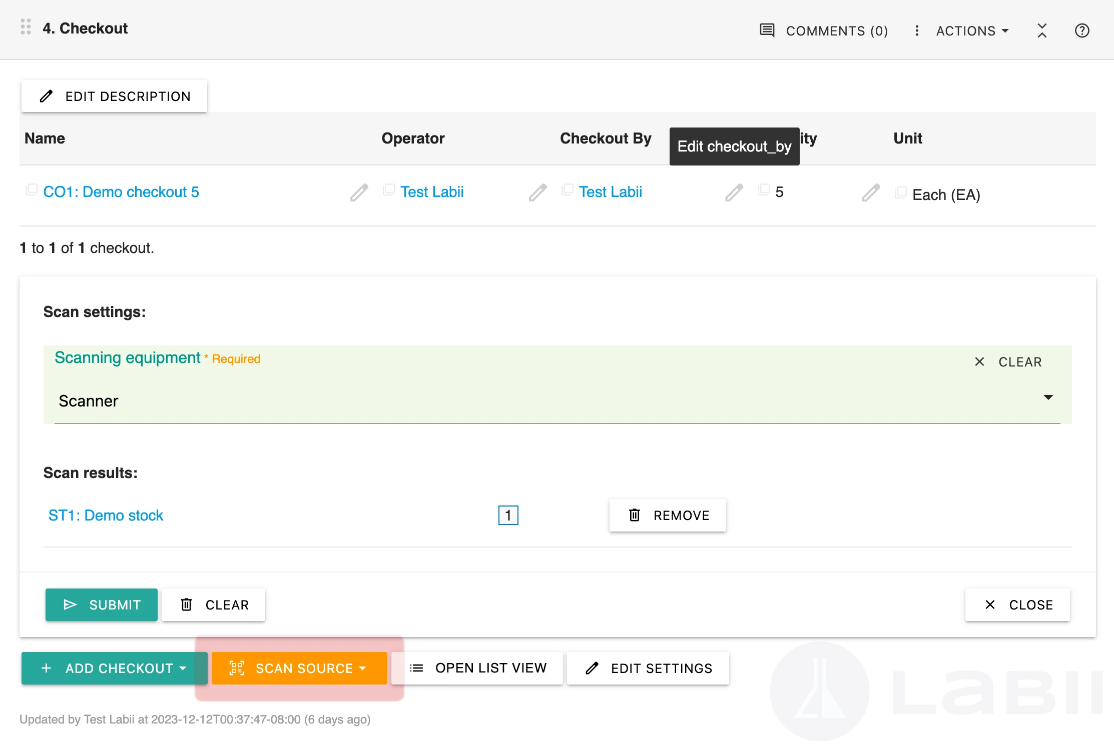Stock Checkin and Checkout - Documentation